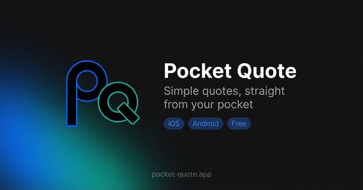 Pocket Quote — Simple & Fast Quoting App | Pocket Quote